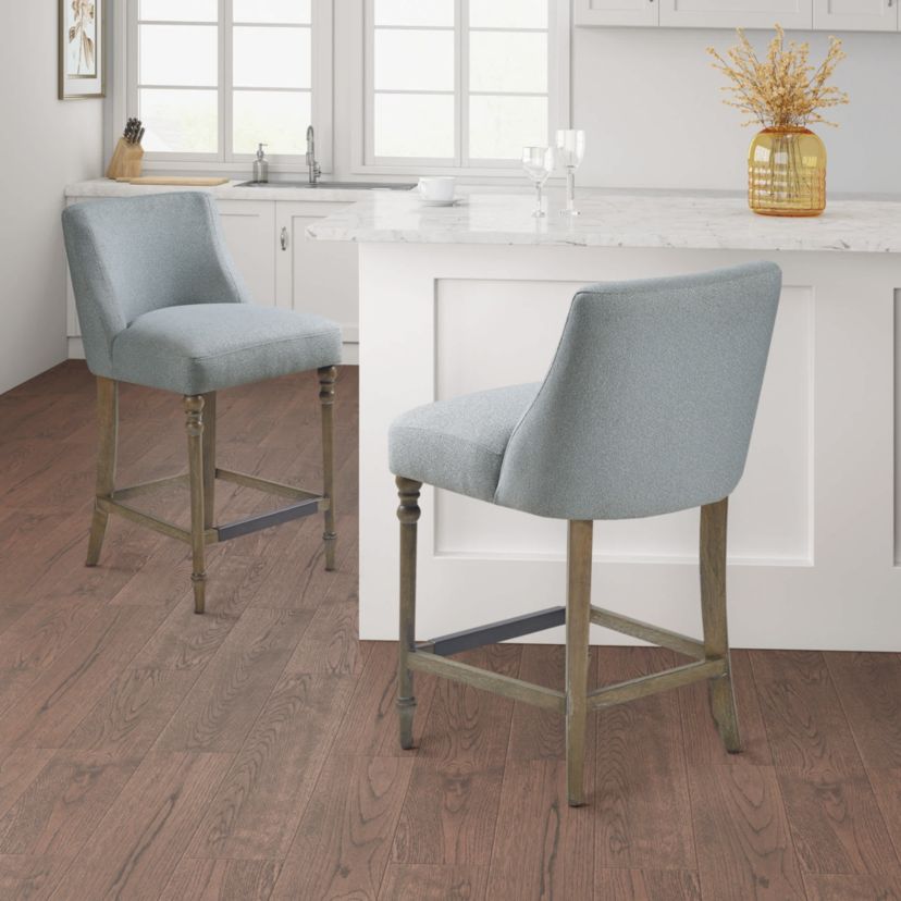 Martha Stewart Delaney 25" Upholstered Counter Stool | Belk