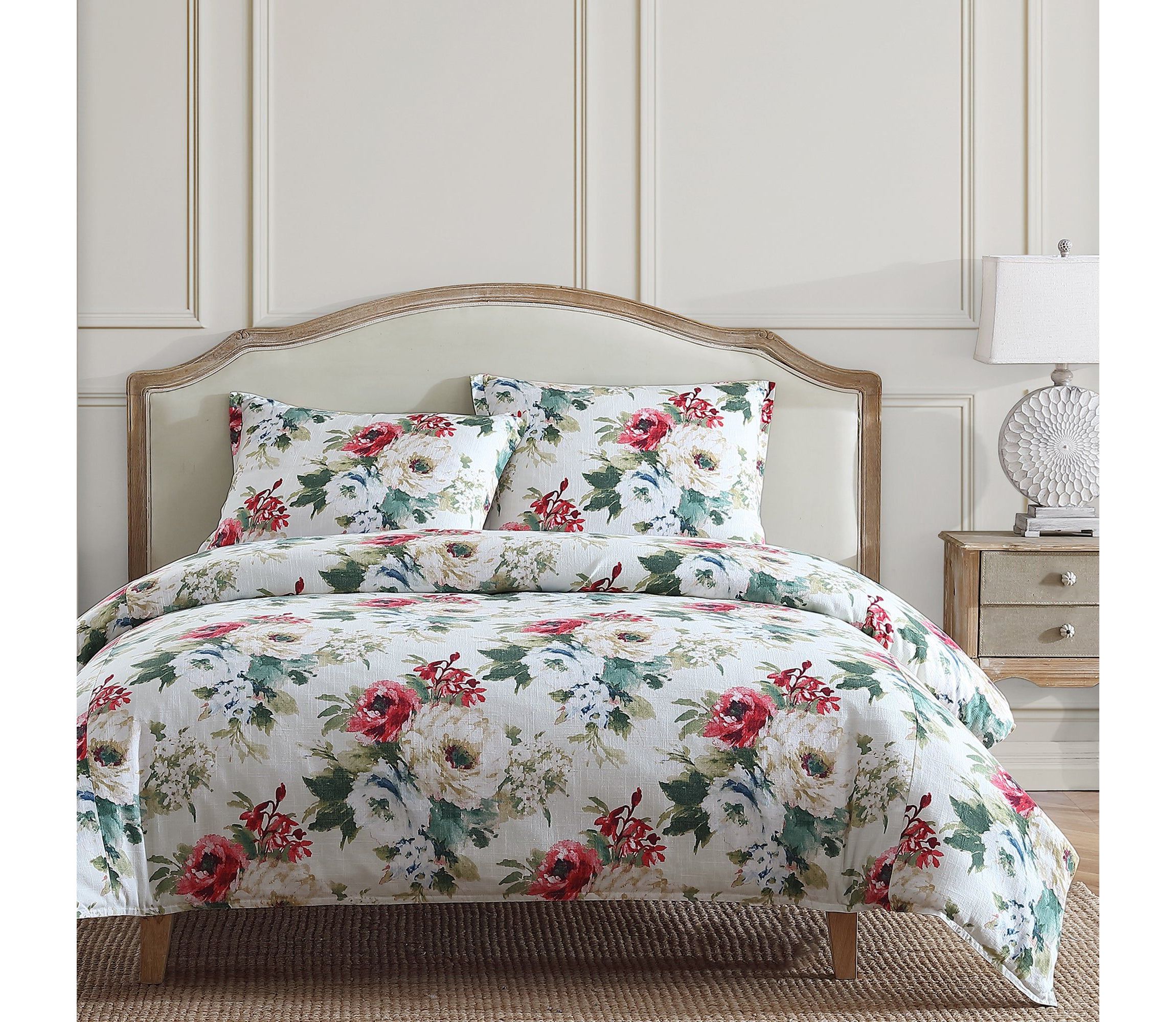 HiEnd Accents Peony Washed Linen Duvet Cover Set | Belk