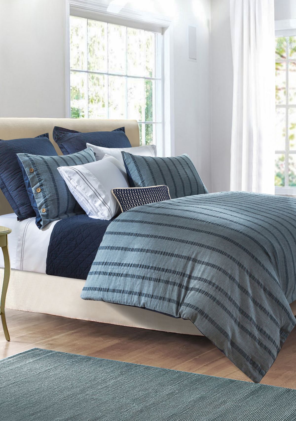 HiEnd Accents Harper Stripe Duvet Cover Set | Belk