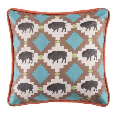 Paseo Road by HiEnd Accents Serape Multi Buffalo Design Pillow with ...