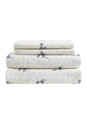 Modern. Southern. Home.™ Flannel Dotted Deer Sheet Set | belk
