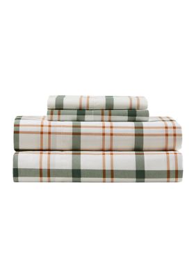 Joyland Green Plaid Printed Sheet Set | belk