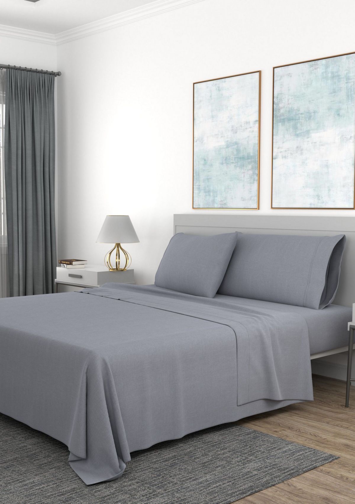 Portico Linen Blend 4 Piece Sheet Set | Belk