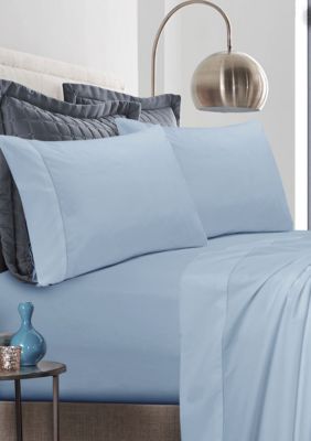 Tribeca Living 500 Thread Count Cotton Percale Extra Deep Pocket Sheet ...