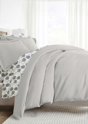 Luxury Inn Bedding Bundle, Solid Duvet Cover Set, White Comforter and ...