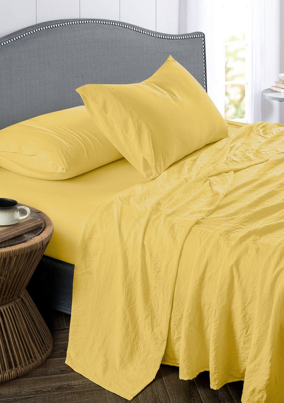 Sweet Home Collection Washed Crinkled Sheet Set | Belk