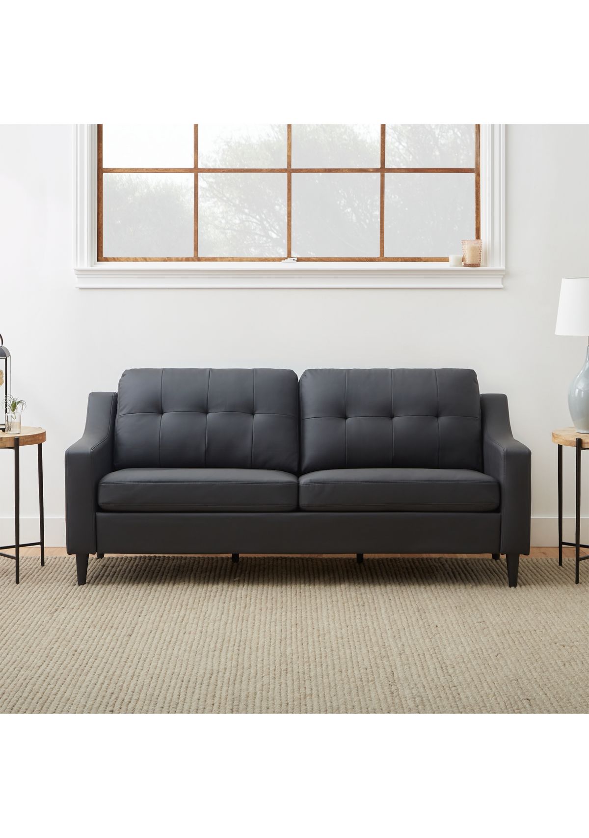 LUCID Dream Collection Scooped Arm Sofa | Belk