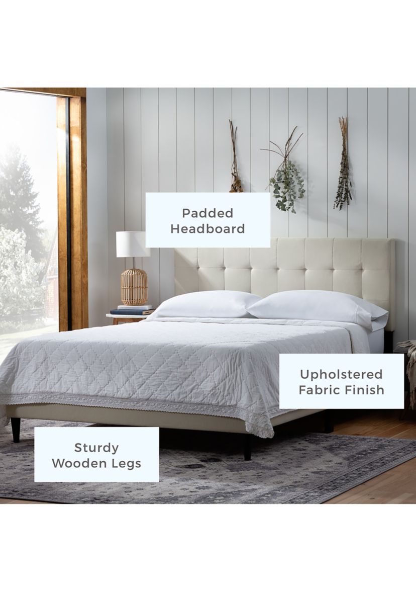 LUCID Dream Collection Square Tufted Upholstered Bed | Belk