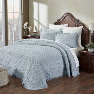 Better Trends Heirloom Collection Queen Bedspread Set in Blue | belk