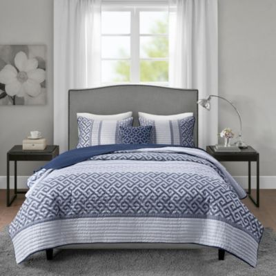 Madison Park Bennett 4 Piece Reversible Jacquard Coverlet Set | Belk