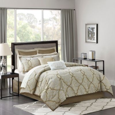 Madison Park Lavine 12 Piece Comforter Set with Cotton Bed Sheets | belk