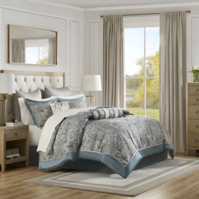Madison Park Aubrey 12 Piece Comforter Set with Cotton Bed Sheets | belk