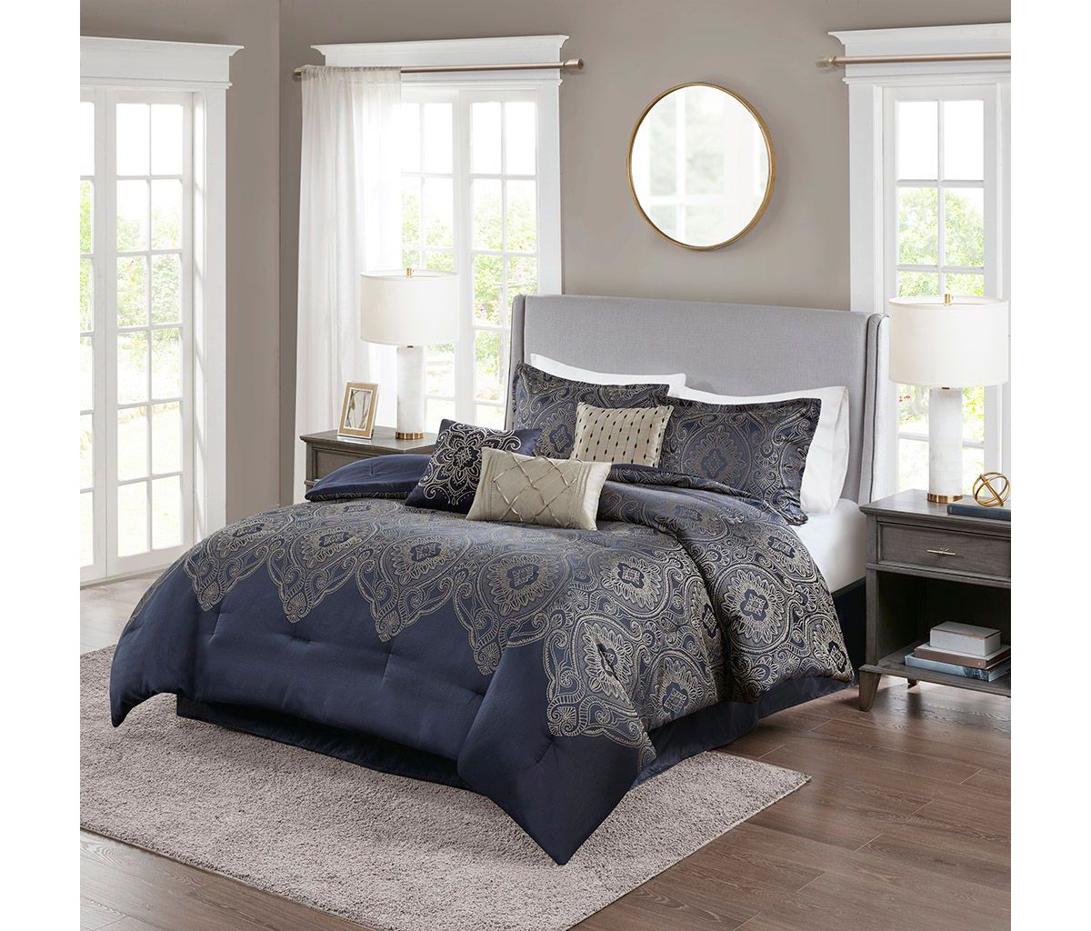 Madison Park Tristen 7 Piece Jacquard Comforter Set | Belk