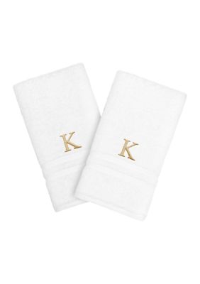 Linum Home Textiles Personalized Denzi Hand Towels (Set of 2) in Gold ...