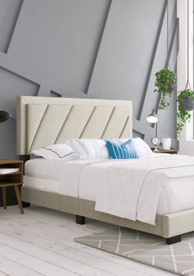 Boyd Sleep Boyd Sleep Diagonal Fully Upholstered Platform Bed Frame, 4 ...