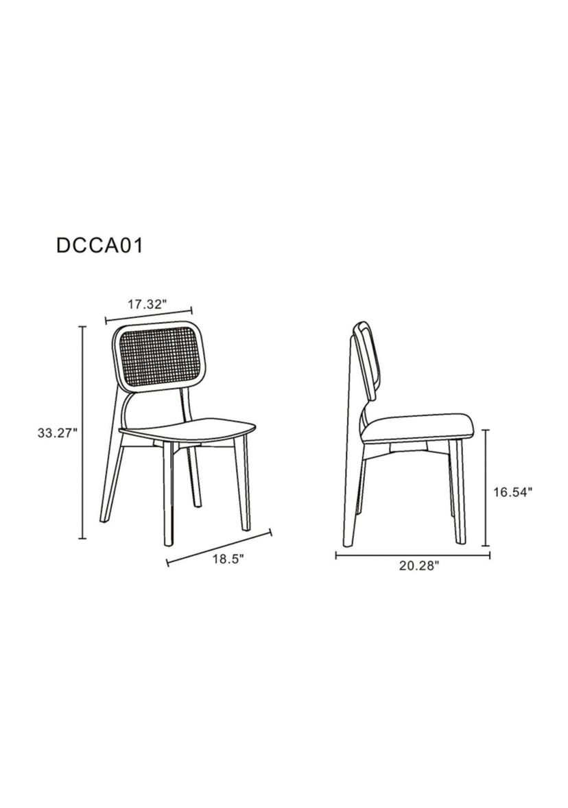 Manhattan Comfort Versailles Cane Dining Chair - Set of 2 | Belk