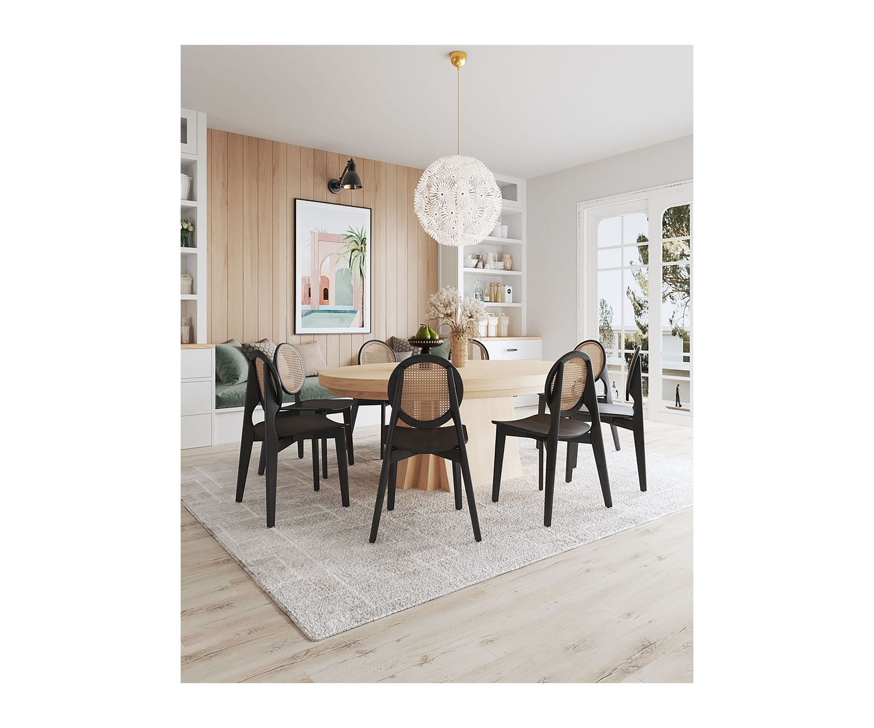 Manhattan Comfort Versailles Cane Dining Chair - Set of 2 | Belk