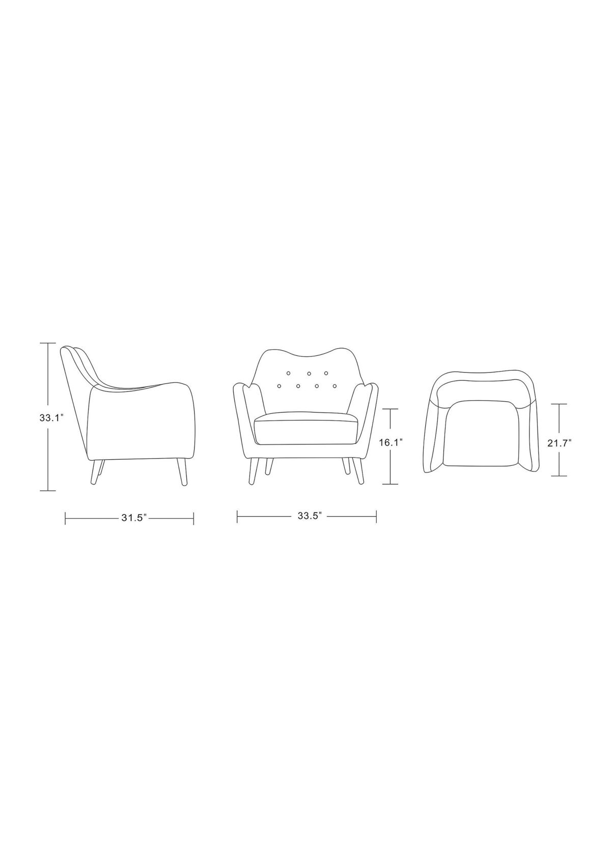 Manhattan Comfort Poet Accent Chair | Belk