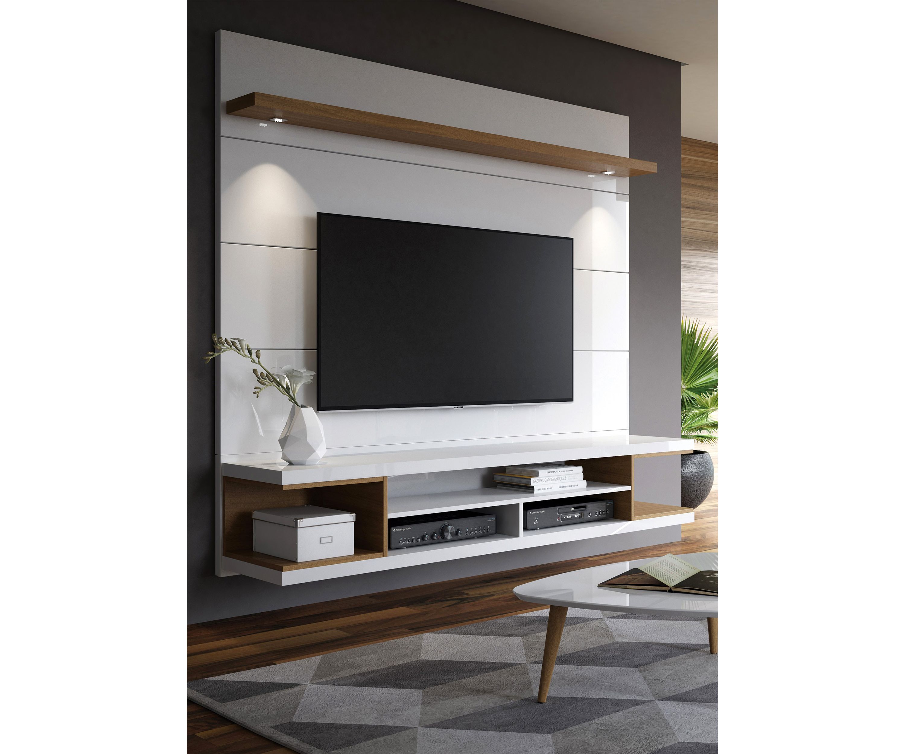 Manhattan Comfort Utopia 70 Inch Floating Theater Entertainment Center ...