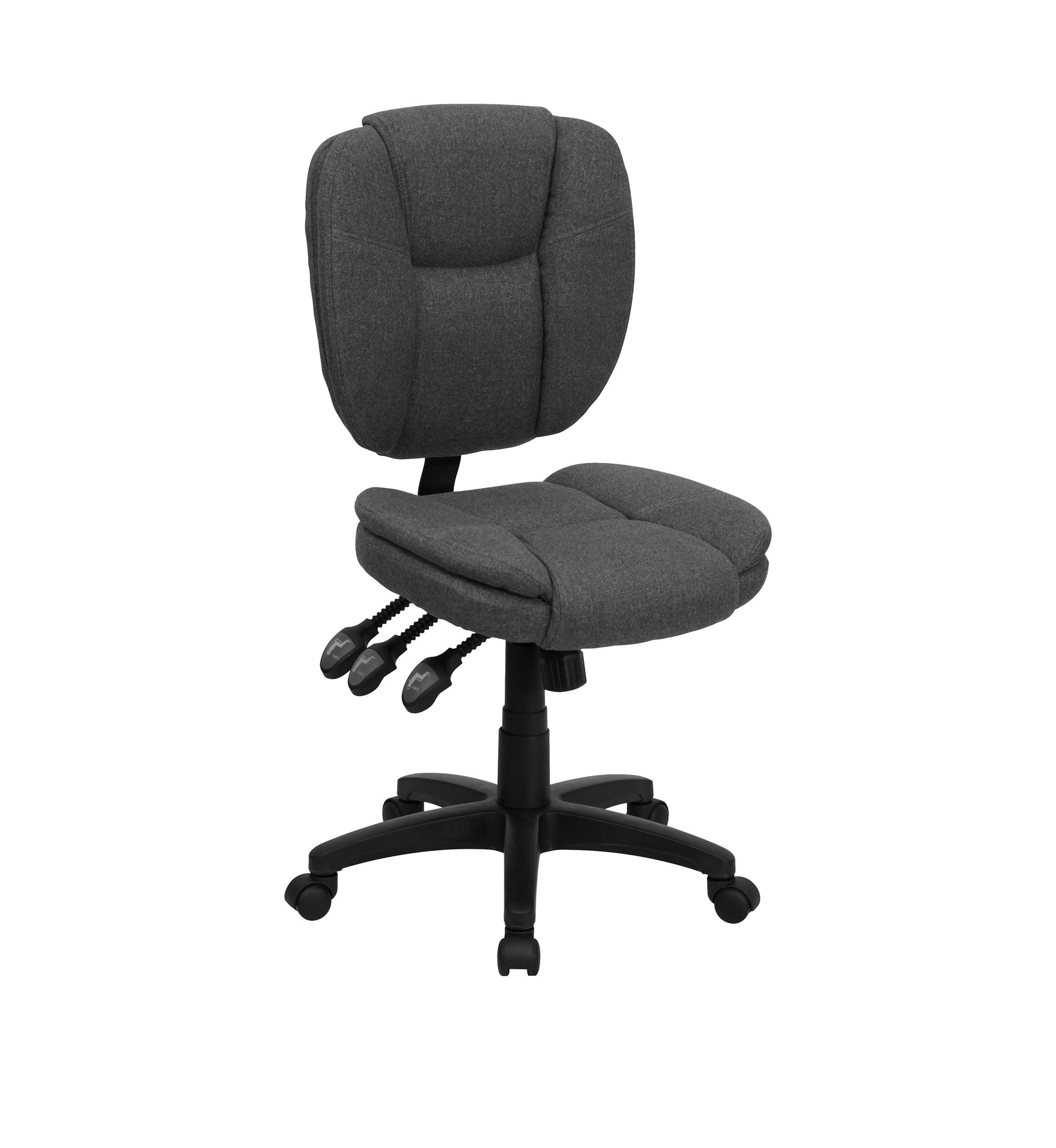 Flash Furniture Mid Back Multifunction Swivel Ergonomic Task Office ...