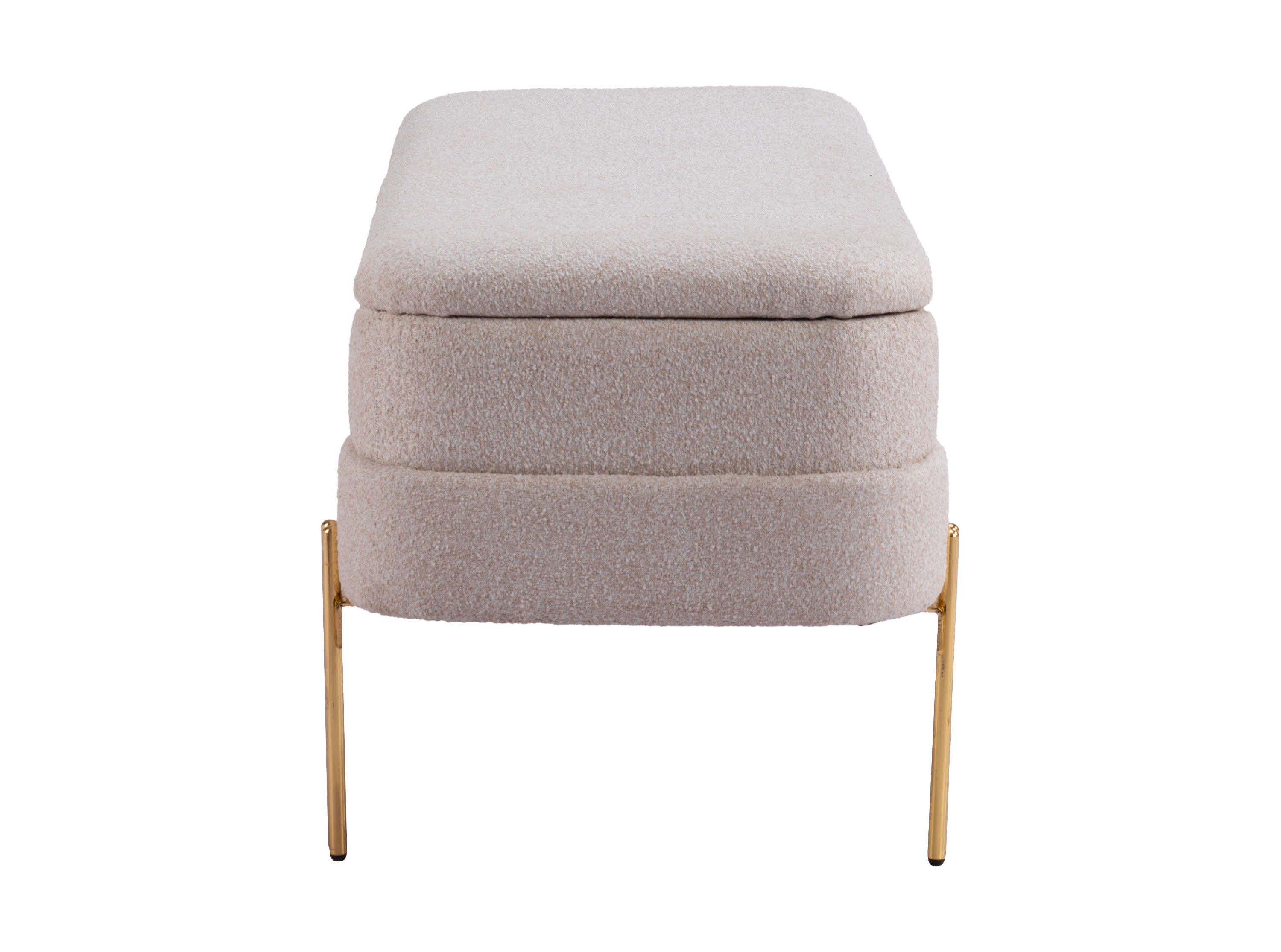Zuo Modern Lebreton Storage Bench Oatmeal Beige | Belk