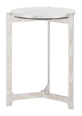 Zuo Modern Barmas Side Table White & Silver | belk