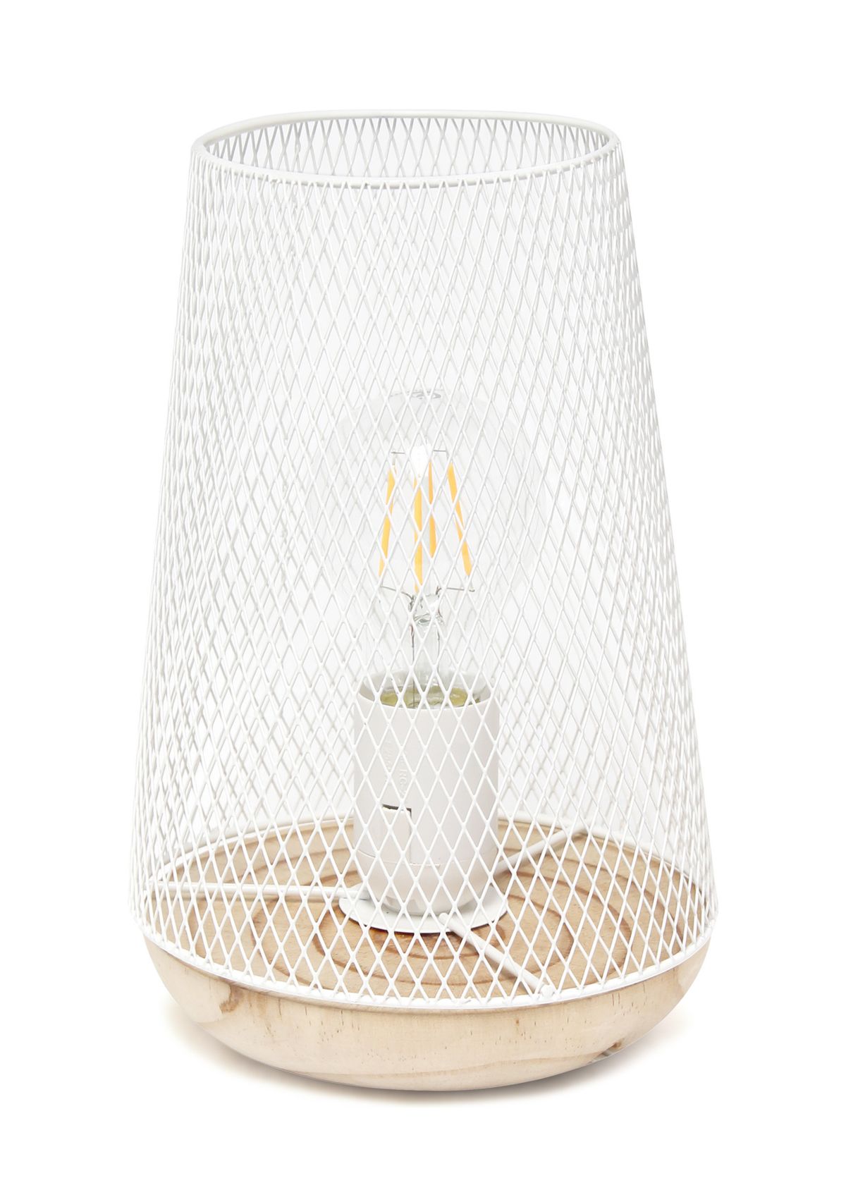 Simple Designs Wired Mesh Uplight Table Lamp | Belk