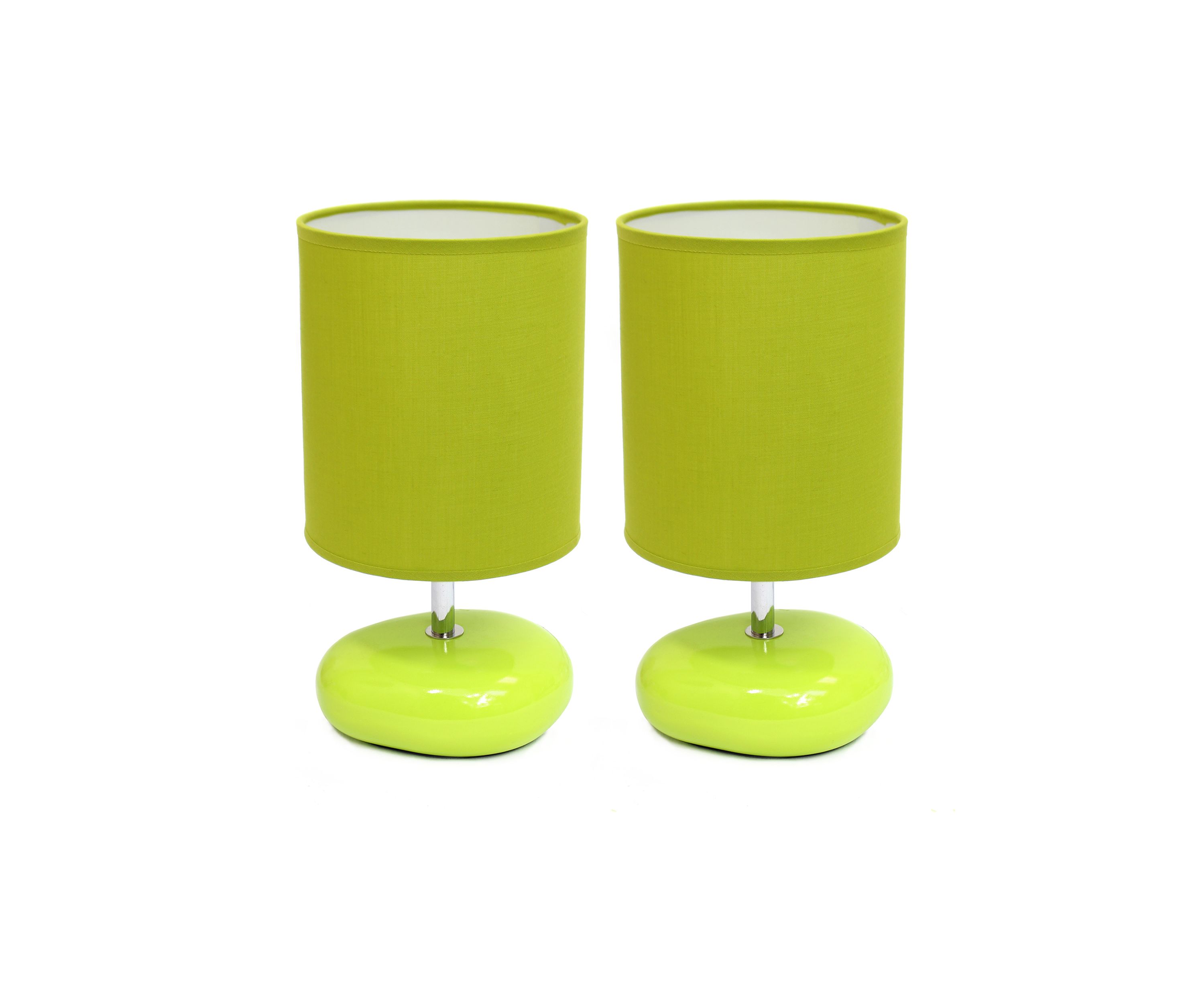 Simple Designs Small Stone-Look Bedside Table Lamp - Set Of 2 | Belk