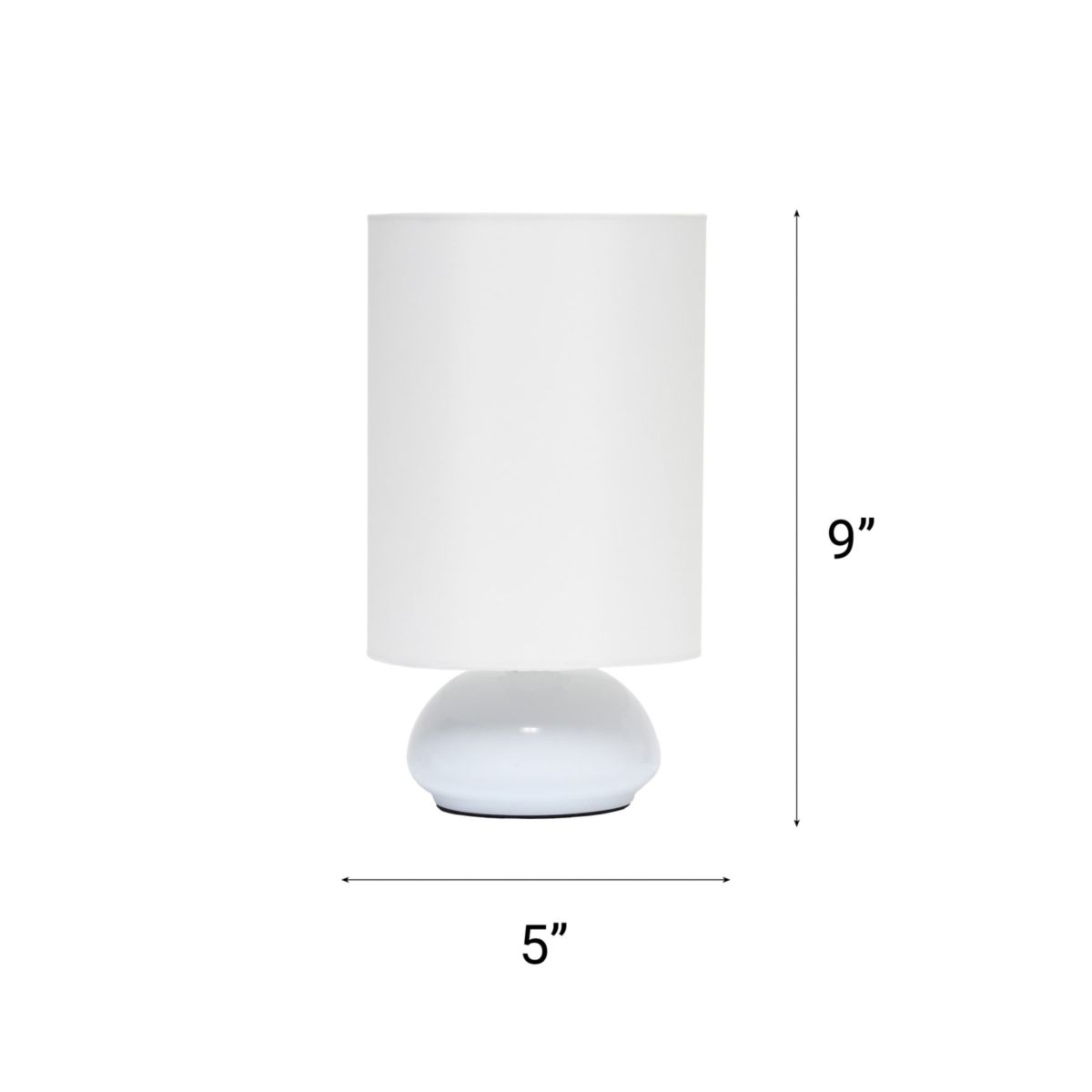 Creekwood Home 9" Chic Elongated Shade Mini Touch Lamp Duo, for Bedroom ...