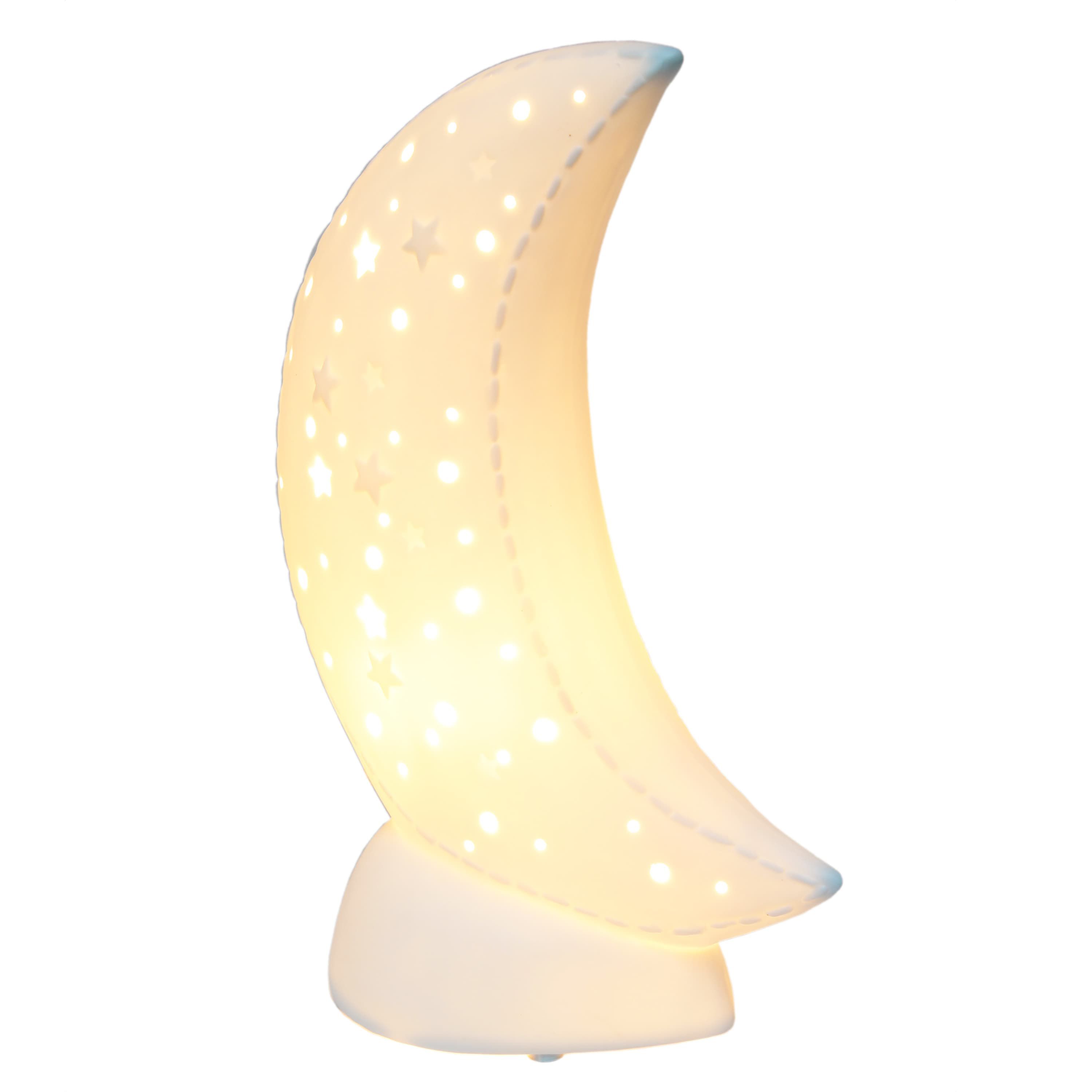 Creekwood Home 10.15" Glowing Ceramic Crescent Moon Light, for Home ...
