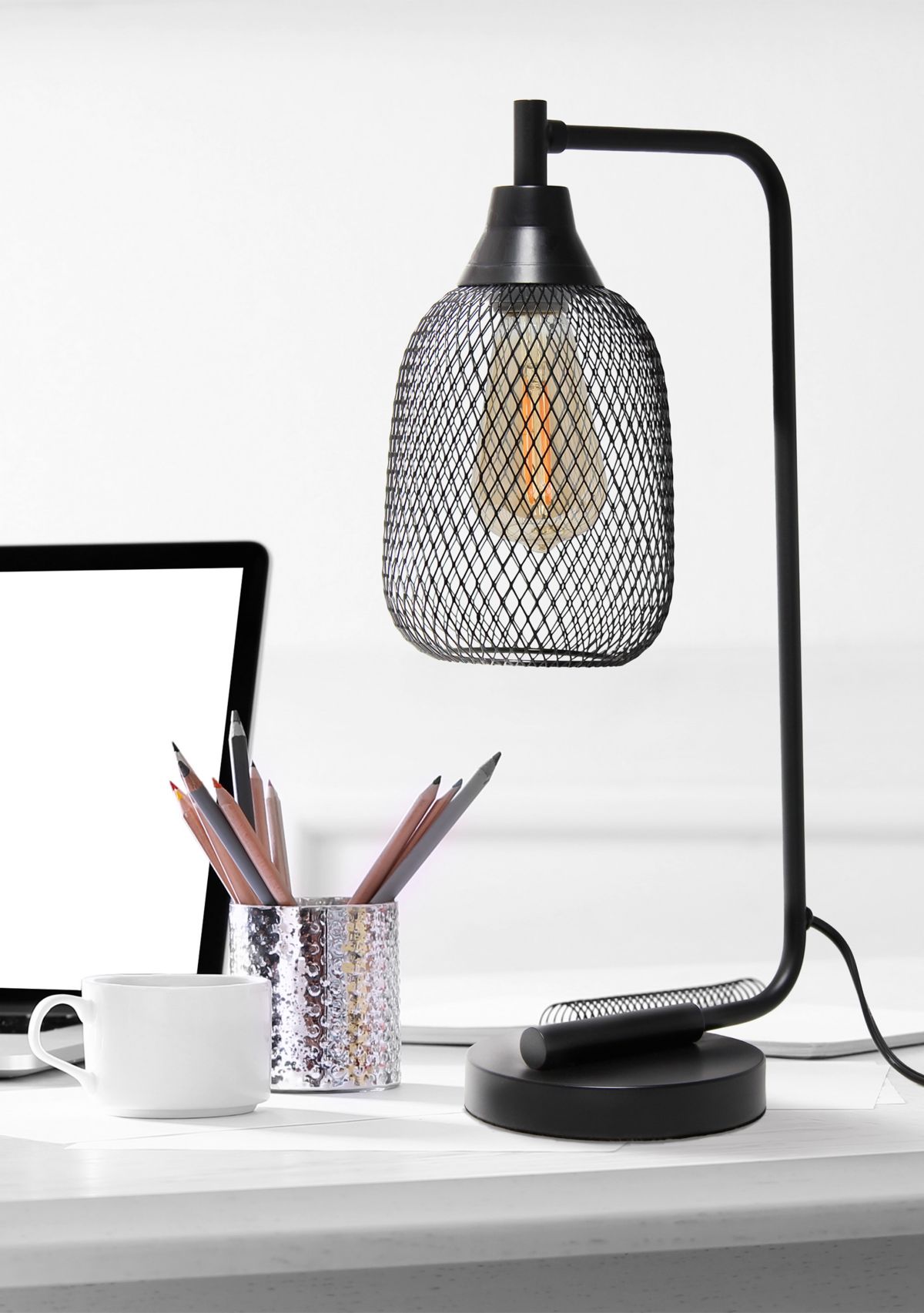 Lalia Home Industrial Mesh Desk Lamp | Belk