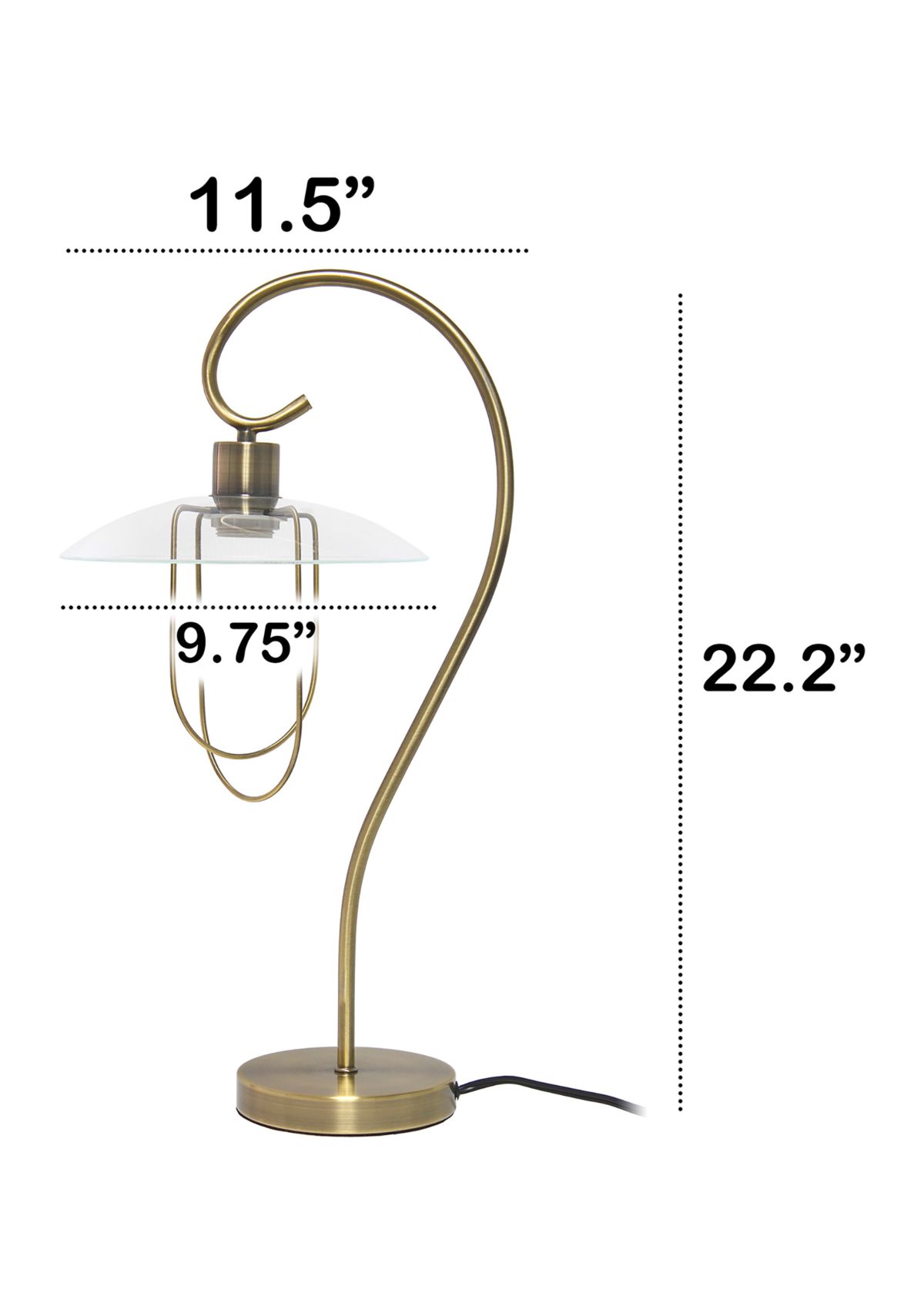 Lalia Home Modern Metal Scroll Table Lamp | Belk