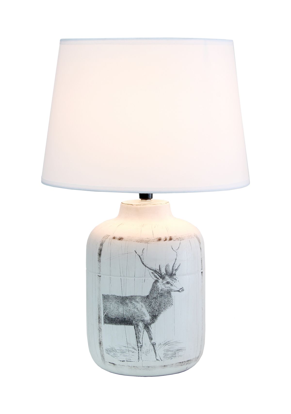 Simple Designs Rustic Deer Ceramic Farmhouse Table Lamp | Belk