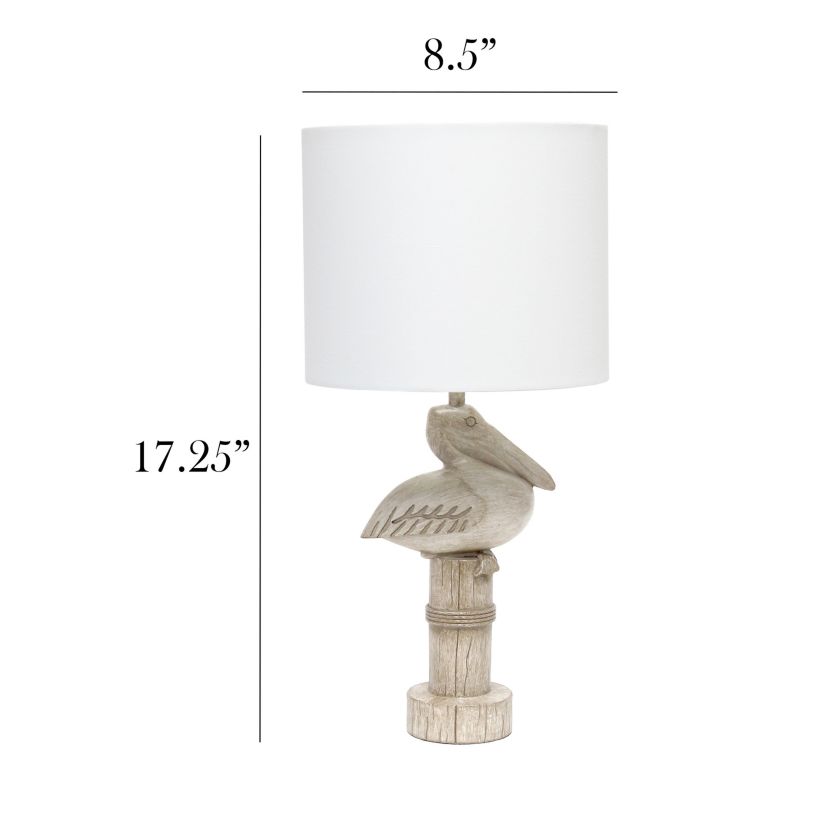 Simple Designs Shoreside 17.25" Tall Sitting Pelican Polyresin Table ...