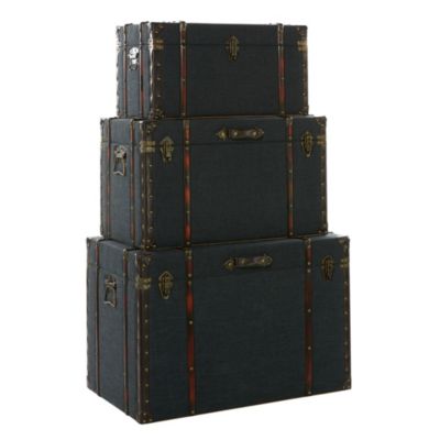Monroe Lane Traditional Linen Fabric Trunk - Set of 3 | belk
