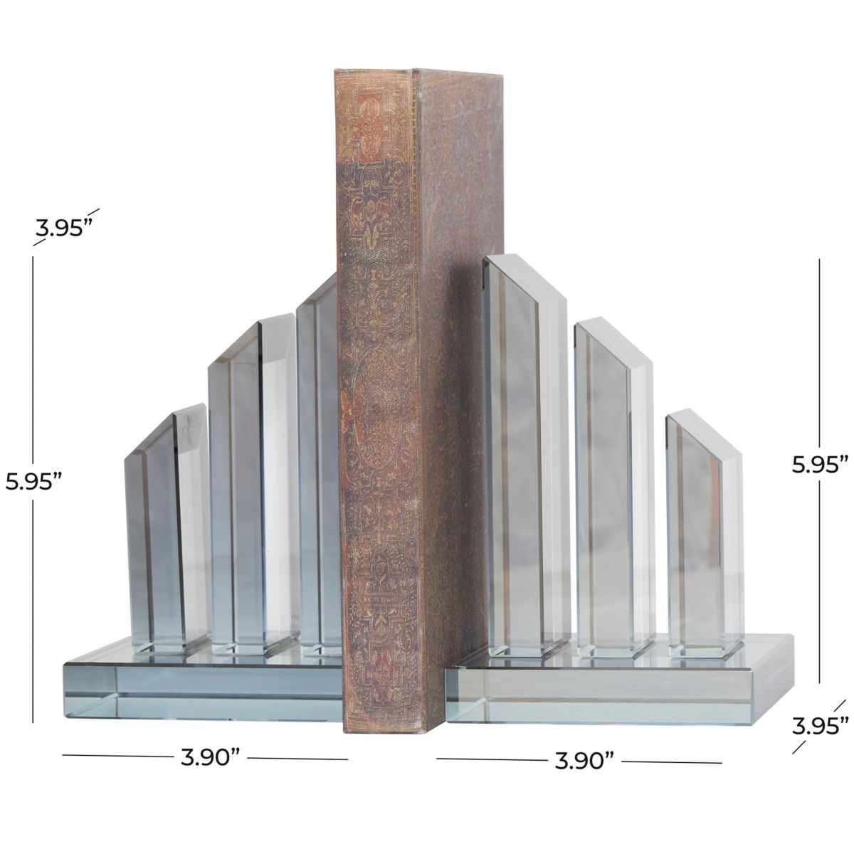 Monroe Lane Contemporary Crystal Bookends - Set of 2 | Belk