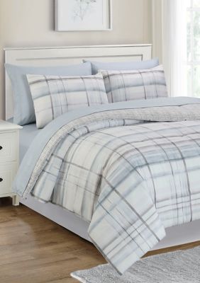 Springmaid® Watercolor Plaid 7 Piece Comforter Set | belk