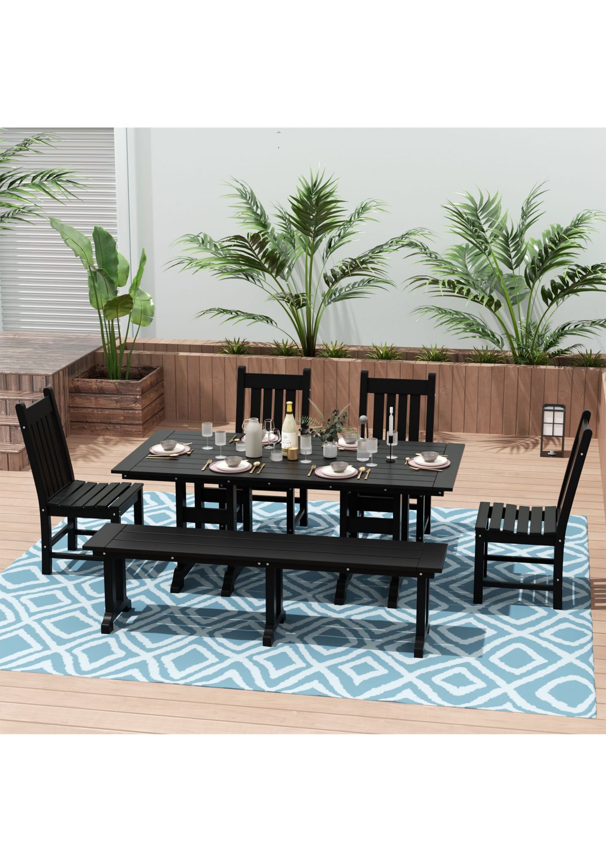 Westin Furniture Outdoor All-Weather 71" Rectangular Dining Table | Belk