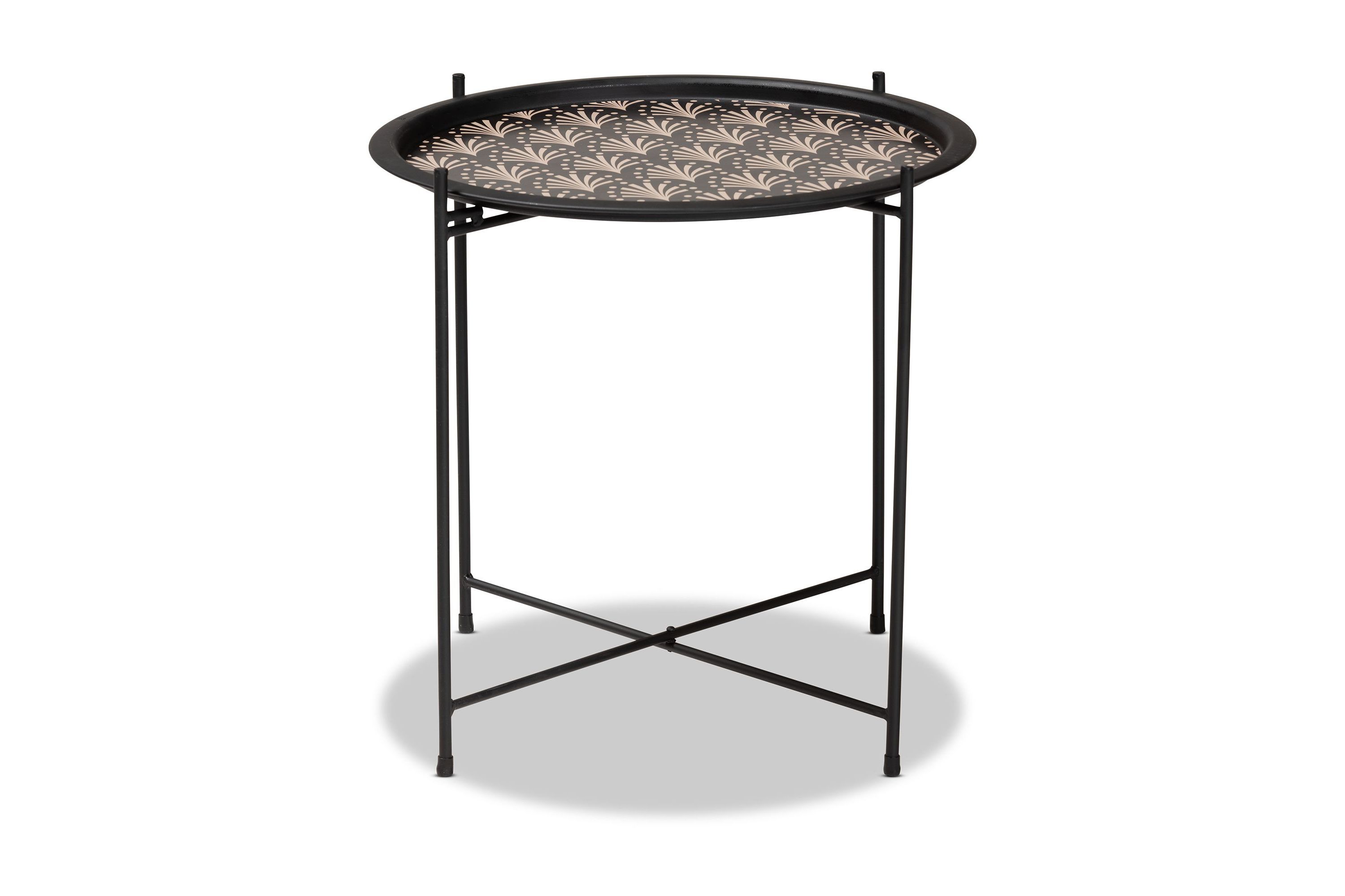 Baxton Studio Ivana Modern and Contemporary Black Finished Metal Plant ...