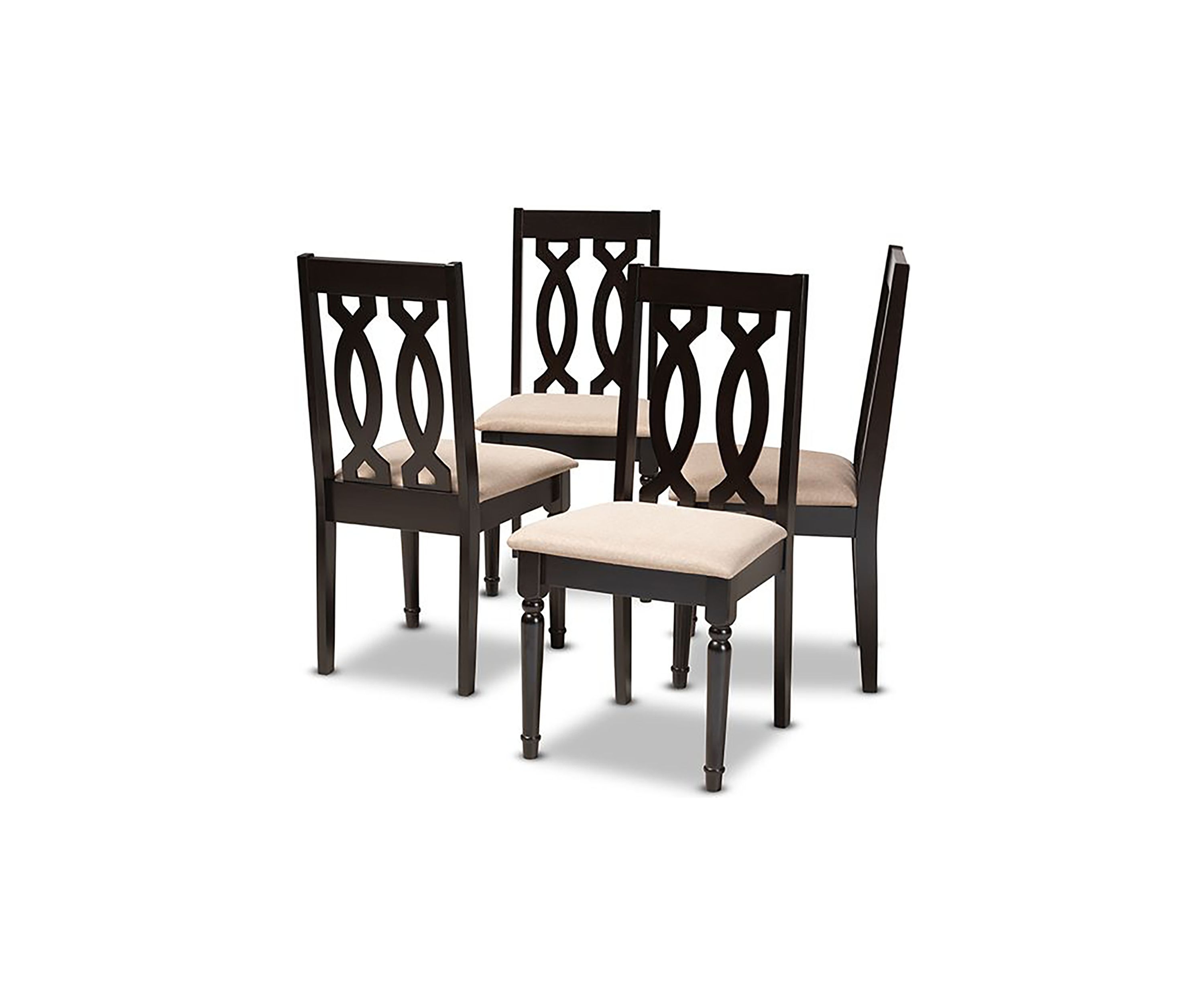 Baxton Studio Cherese Modern and Contemporary Sand Fabric Upholstered ...