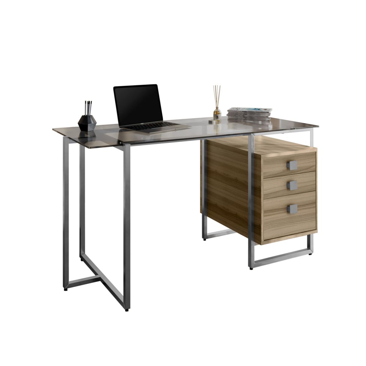 Techni Mobili Techni Mobili Oak Computer Desk with Storage | Belk