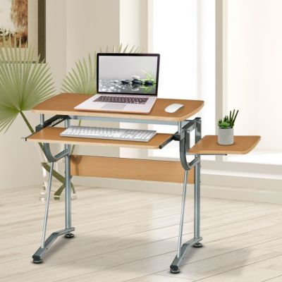 Techni Mobili Techni Mobili Compact Computer Desk with Side Shelf and ...