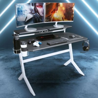 Techni Sport Techni Sport White Stryker Gaming Desk, White | belk