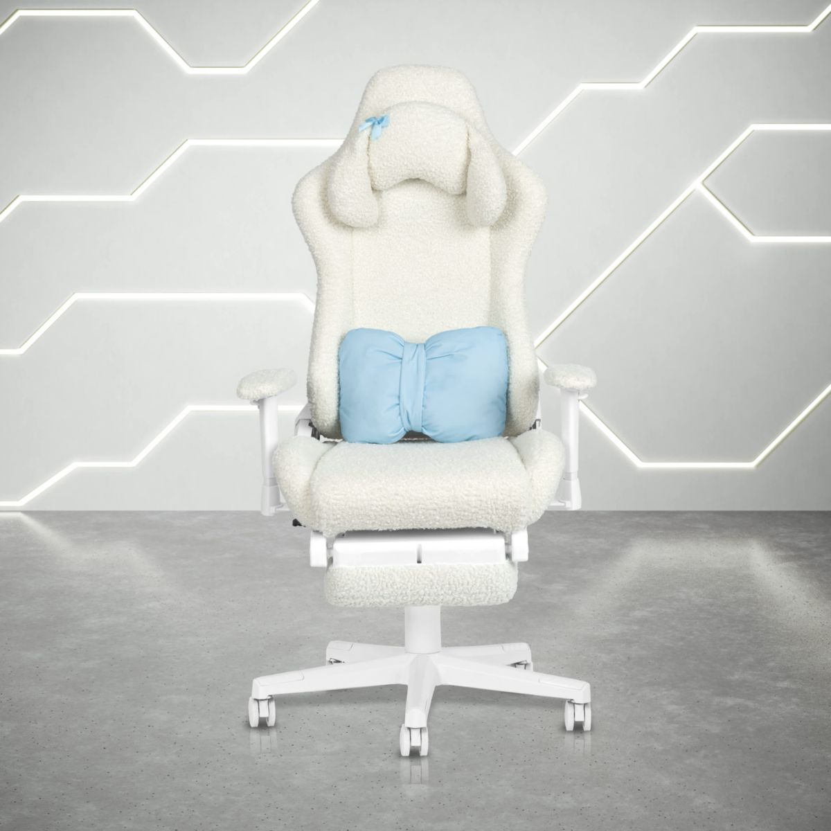 Techni Sport Techni Sport White Bunny Gaming Chair with Footrest | Belk