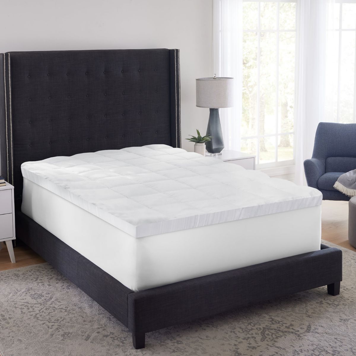 BodiPEDIC 4-Inch Hybrid Memory Foam and Fiber Mattress Topper | Belk