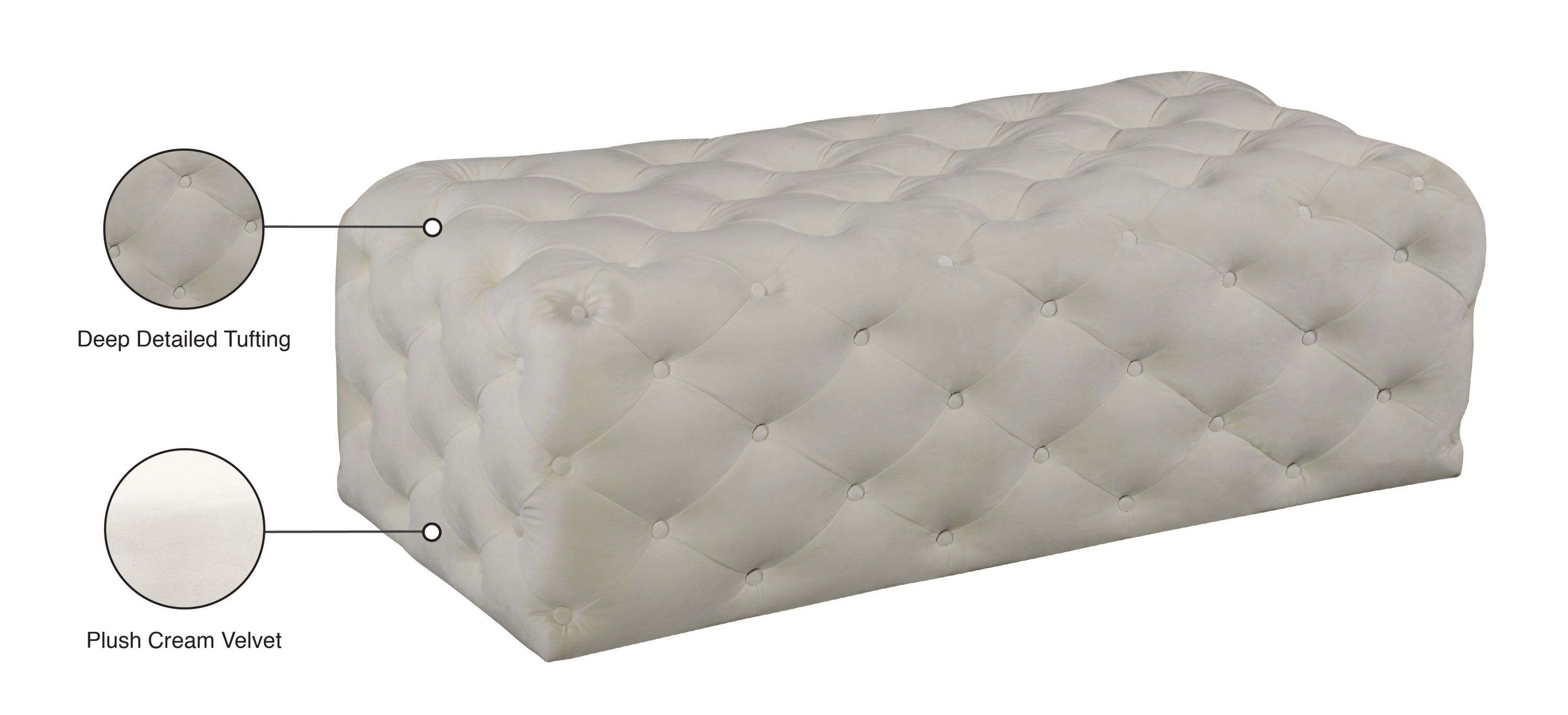 Meridian Furniture Casey OttomanBench | Belk