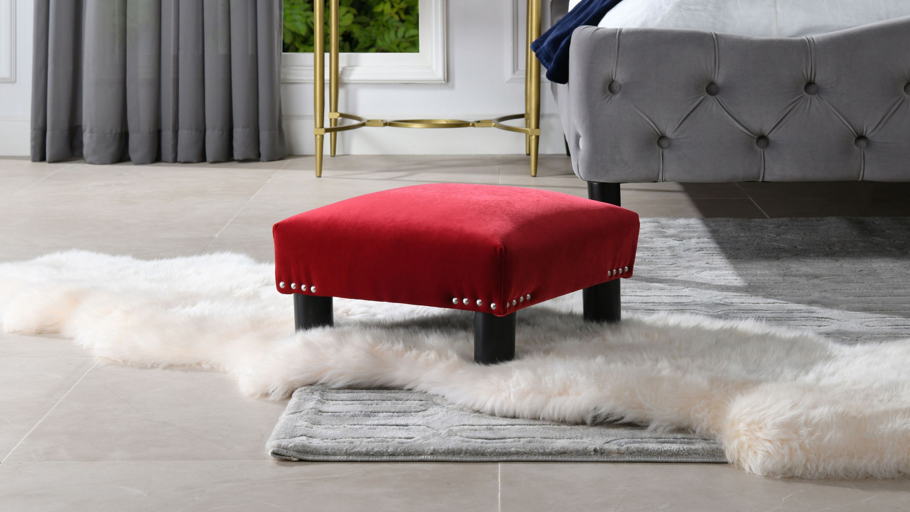 Jennifer Taylor Home Jules 16" Square Accent Footstool Ottoman | Belk