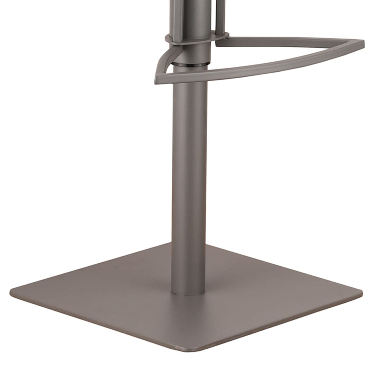 Armen Living Café Adjustable Height Swivel Gray Faux Leather and Walnut ...