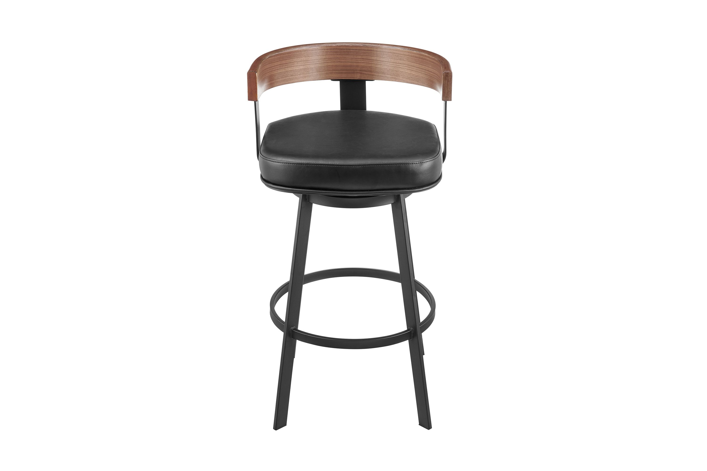 Armen Living Idris 26" Swivel Counter Stool in Black | Belk