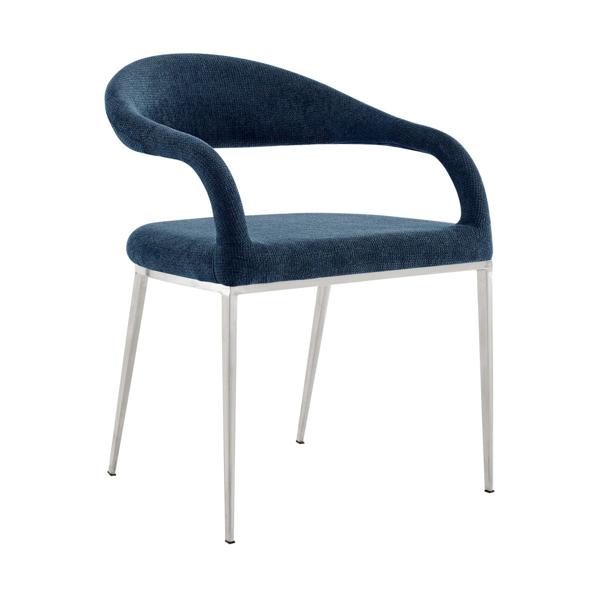 Armen Living Morgan Upholstered Dining Chair in Blue Set of 2 | Belk